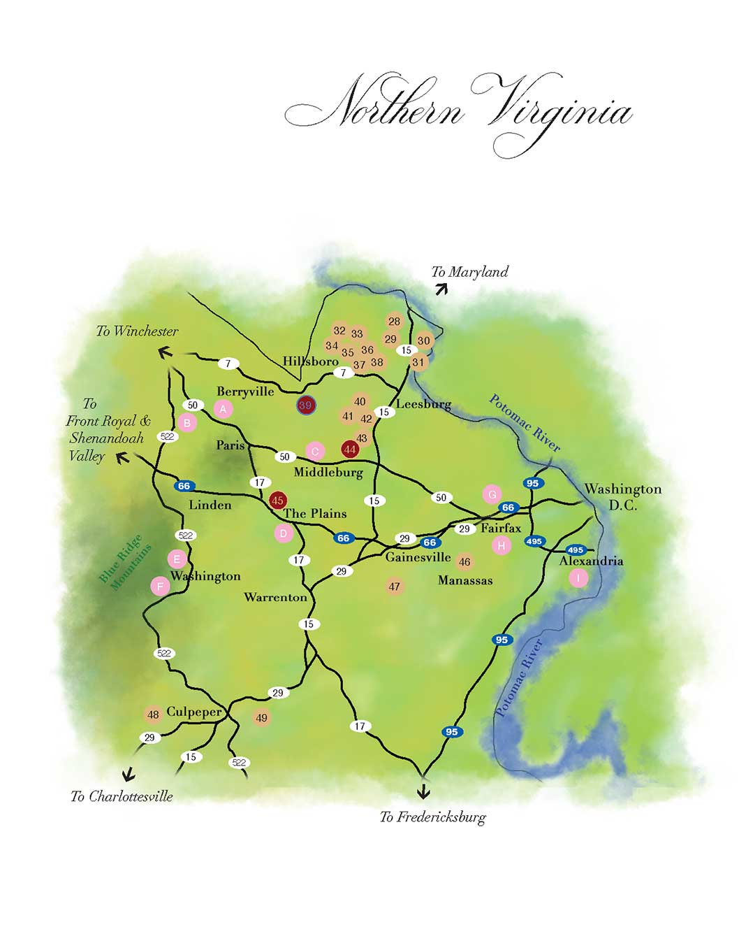 Virginia Winery Maps - Wine and Country Life